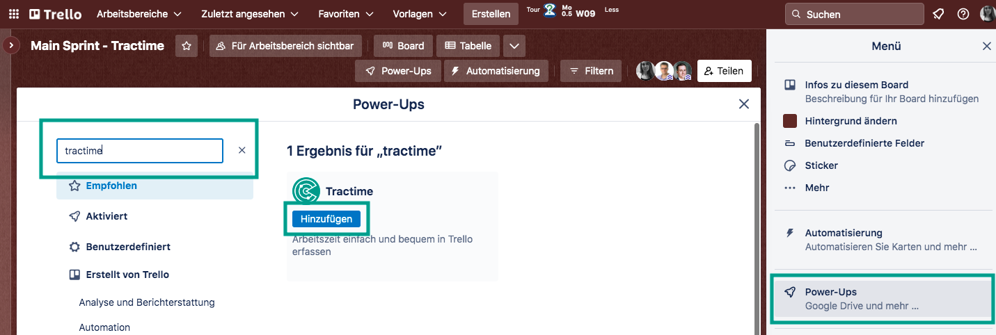 Trello Power-Up Tractime – Time Tracking in Trello - Tractime